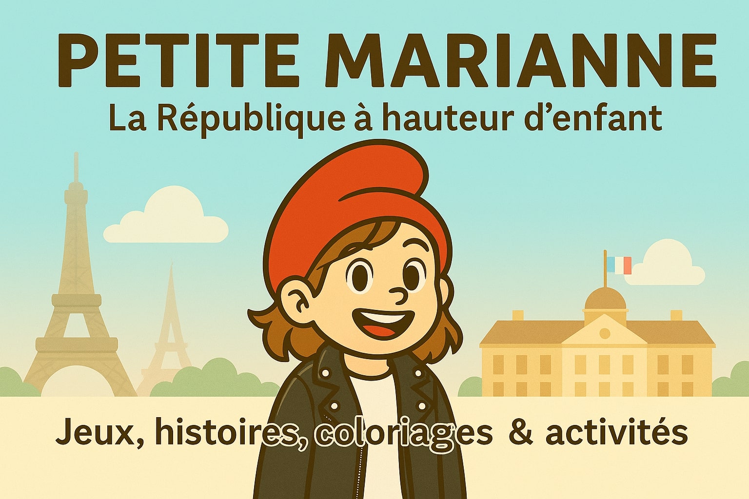 Coloriage Panthéon - Petite Marianne